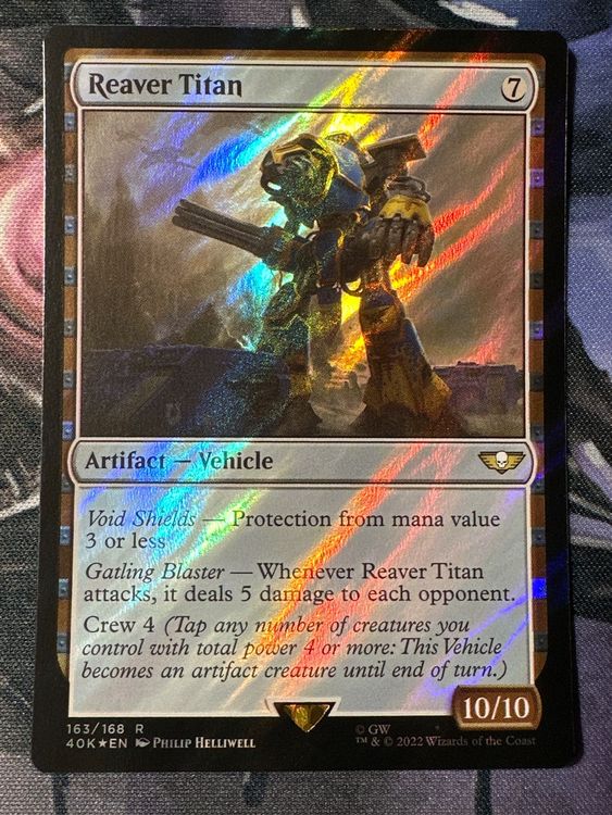Reaver Titan SURGE FOIL Warhammer 40k Mtg (Neu (gemäss Beschreibung ...