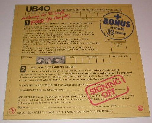 ub 40 double un 33t et un maxi 45 rpm singing off EX NM | Kaufen auf ...