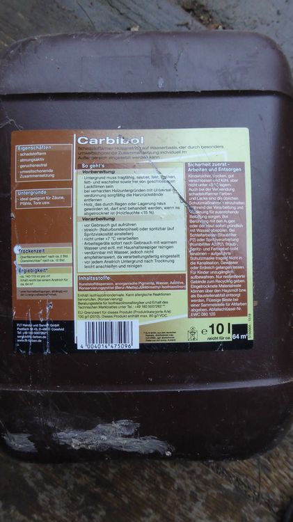 Carbibol Holzanstrich auf Wasserbasis | Kaufen auf Ricardo