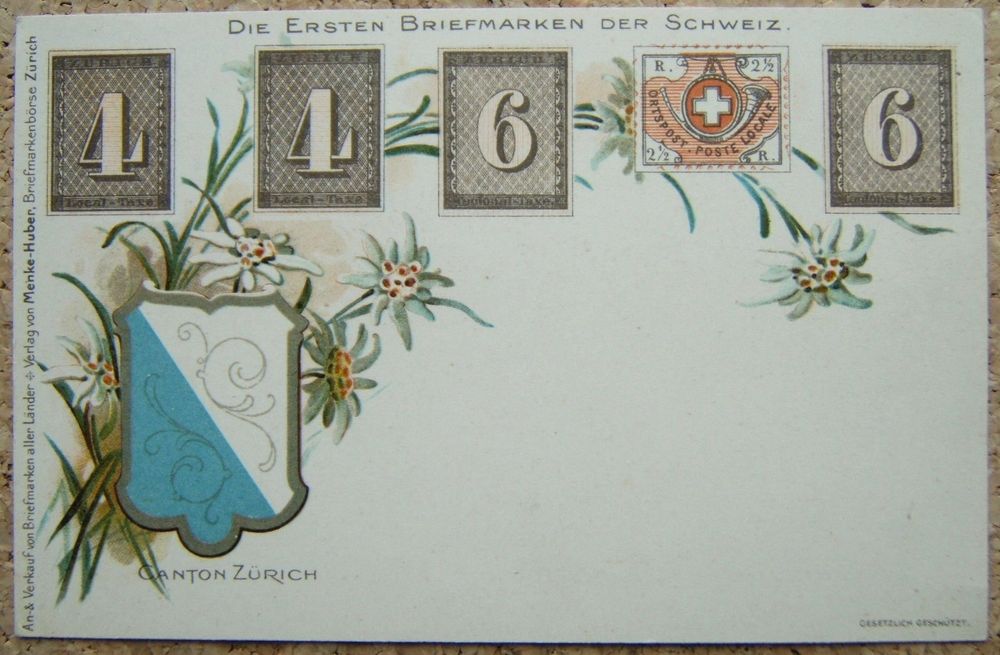 ALTE AK DIE ERSTEN BRIEFMARKEN DER SCHWEIZ | Kaufen auf Ricardo