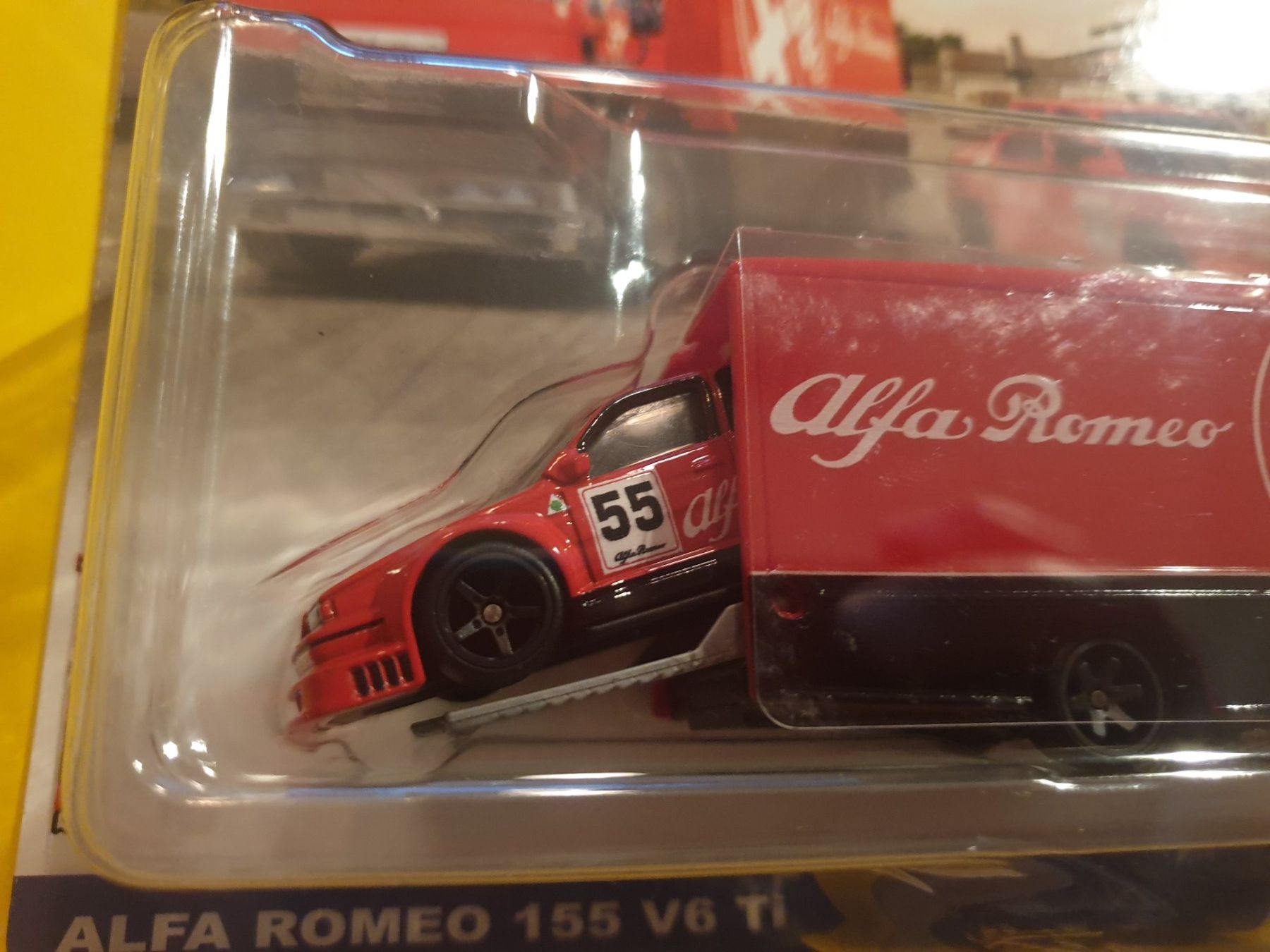 Hot Wheels TEAM TRANSPORT ALFA ROMEO 155 V6 TI & FLEET FLYER (Neu und ...