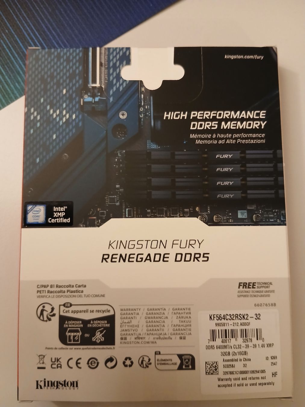 DDR5 RAM 32GB Kingston Fury Renegade 6400 MT/s CL32 (Neu und ...