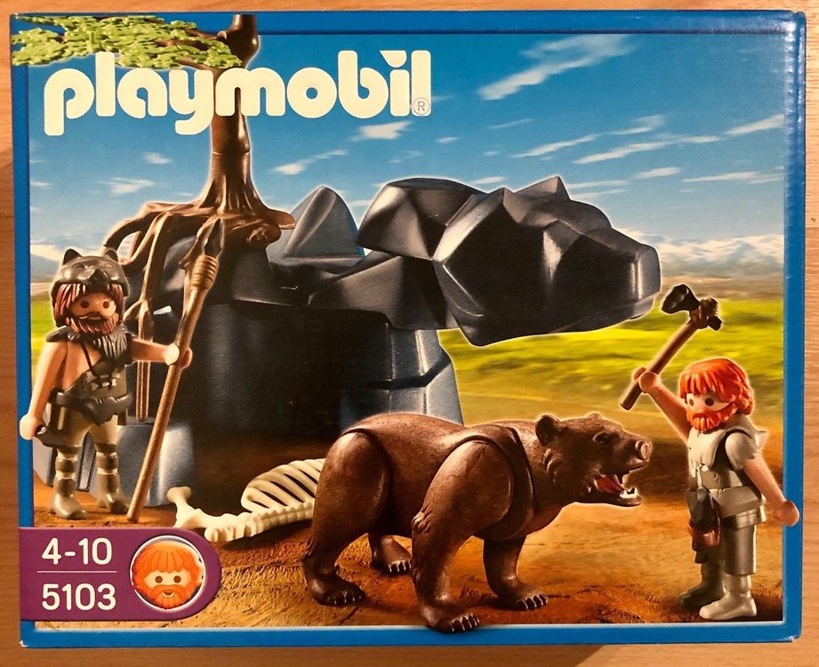 Playmobil 5103 Höhlenbär mit Höhlenmenschen - ungeöffnet (Neu und ...