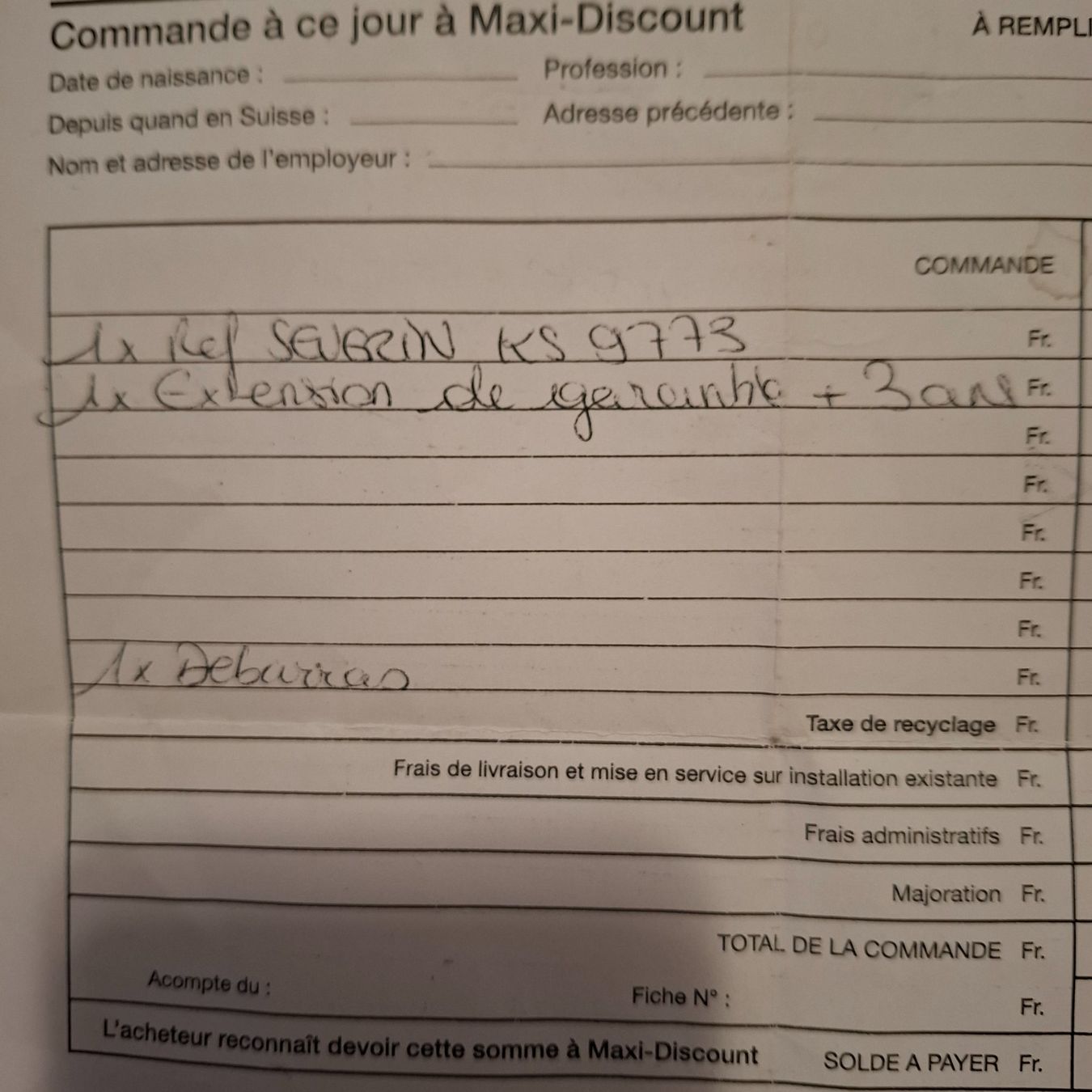 Frigorifique Séverin encore sous garantie très peu utilisé! (D'occasion ...