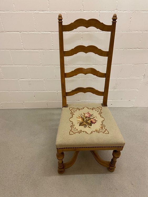 Gobelin Polsterstuhl mit hoher Rückenlehne | Kaufen auf Ricardo