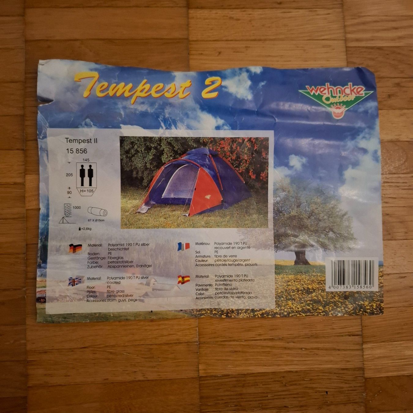 Nylon Kuppelzelt wehncke Outdoor Tempest II (D'occasion) à ...