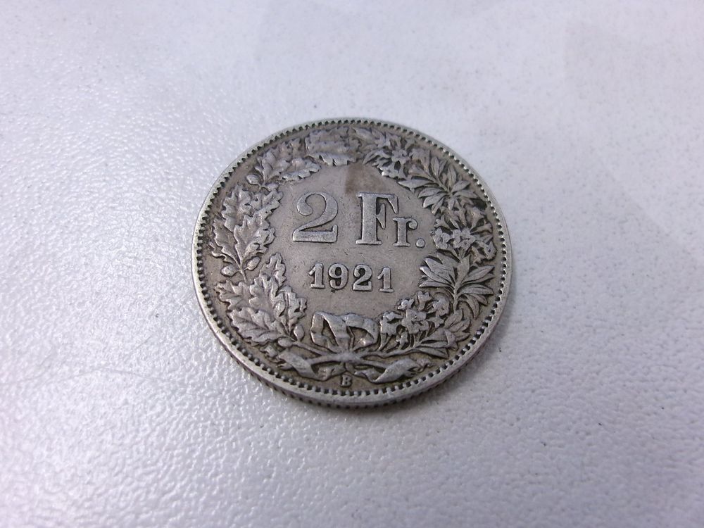 Schweiz 2 Franken 1921 Silber unbereinigt | Kaufen auf Ricardo
