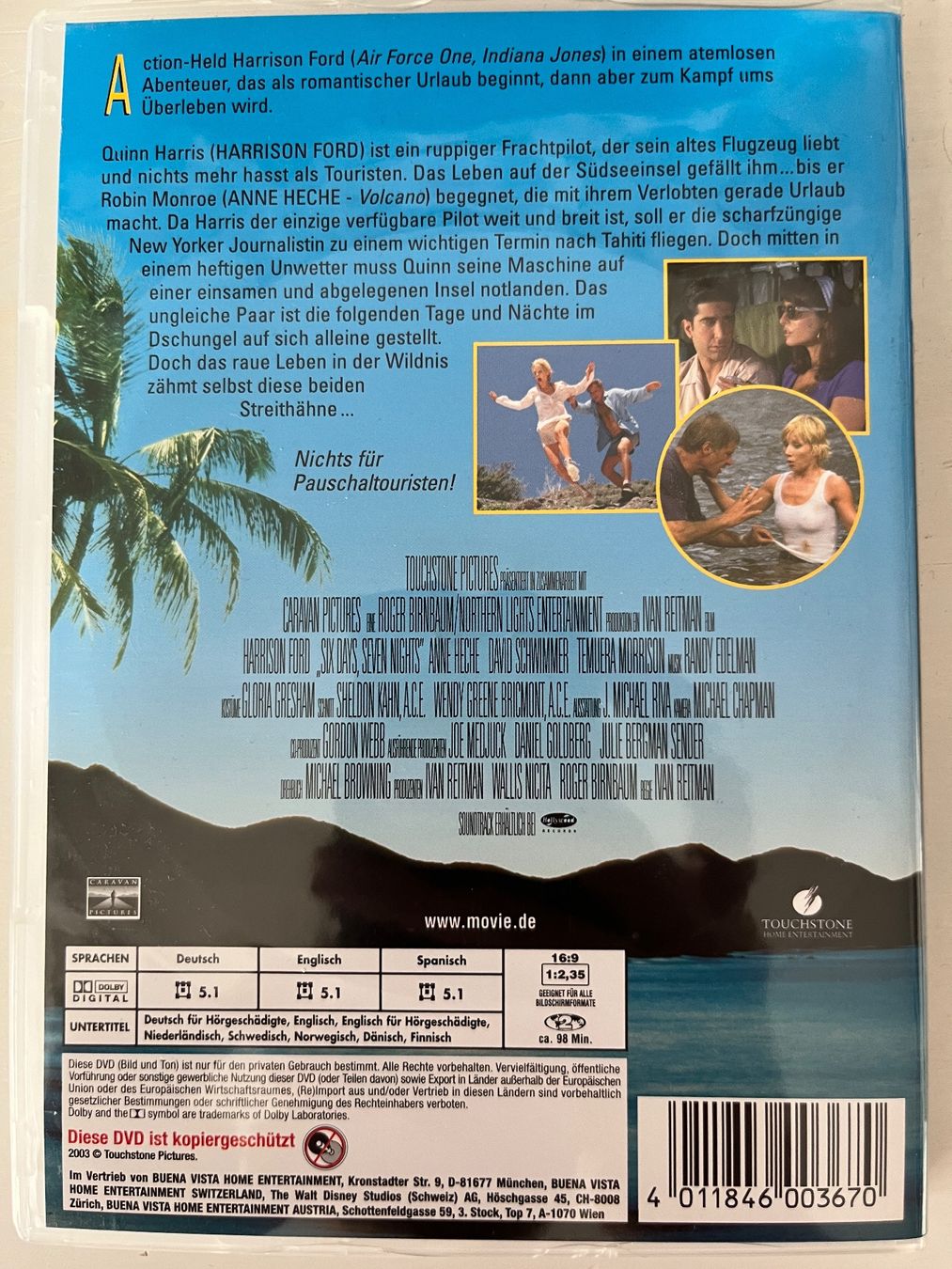 Sechs Tage Sieben Nächte (2003) DVD 📀 (Neu (gemäss Beschreibung)) in ...