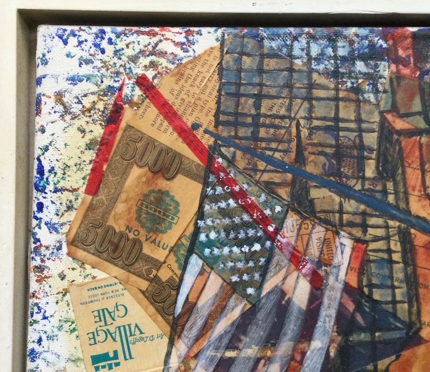 70. er. Jahre Abstrakte Collage Mischtechnik Monogrammiert | Kaufen auf Ricardo