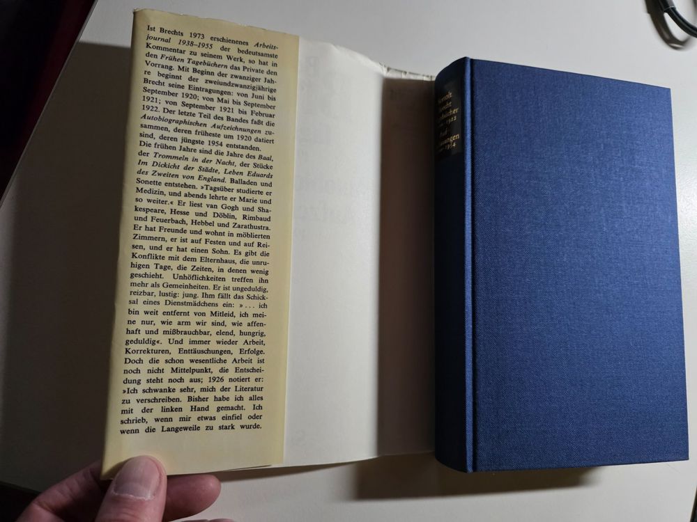 Bertolt Brecht - Tagebücher 1920-1922 & Biographie 1975 (Gebraucht) in ...