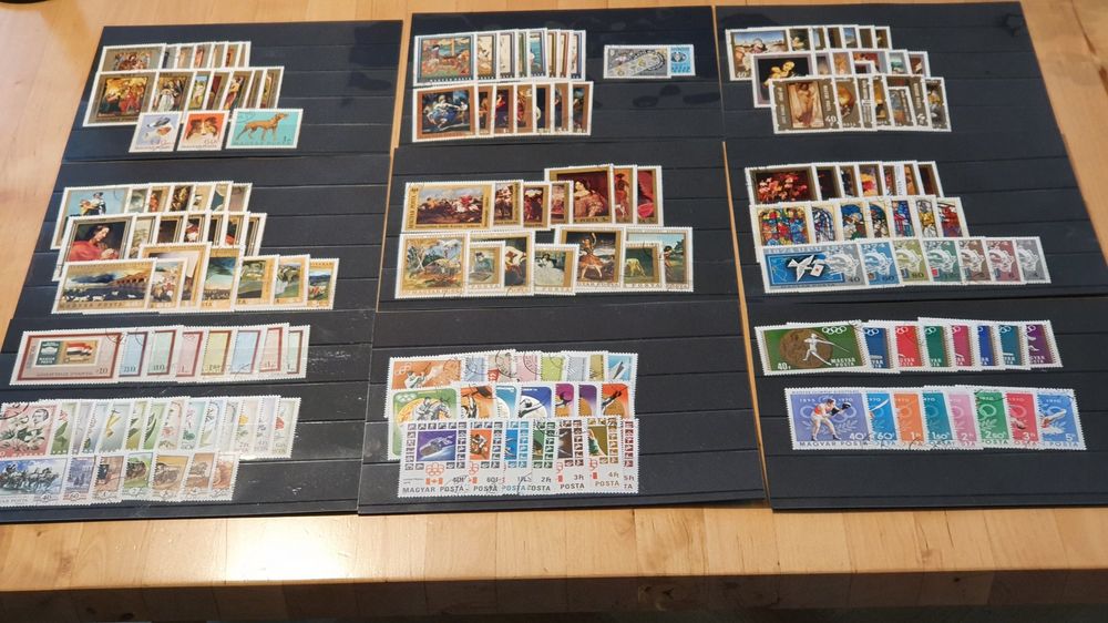 Ungarn 9 Steckkarten mit Kunst / Gemälden / Goldene Marken (Gebraucht) in Worb für CHF 5 – mit ...