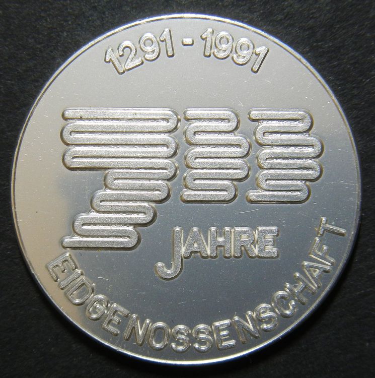 Medaille Schweiz * 700 Jahre Eidgenossenschaft 1291 - 1991 (Gebraucht ...