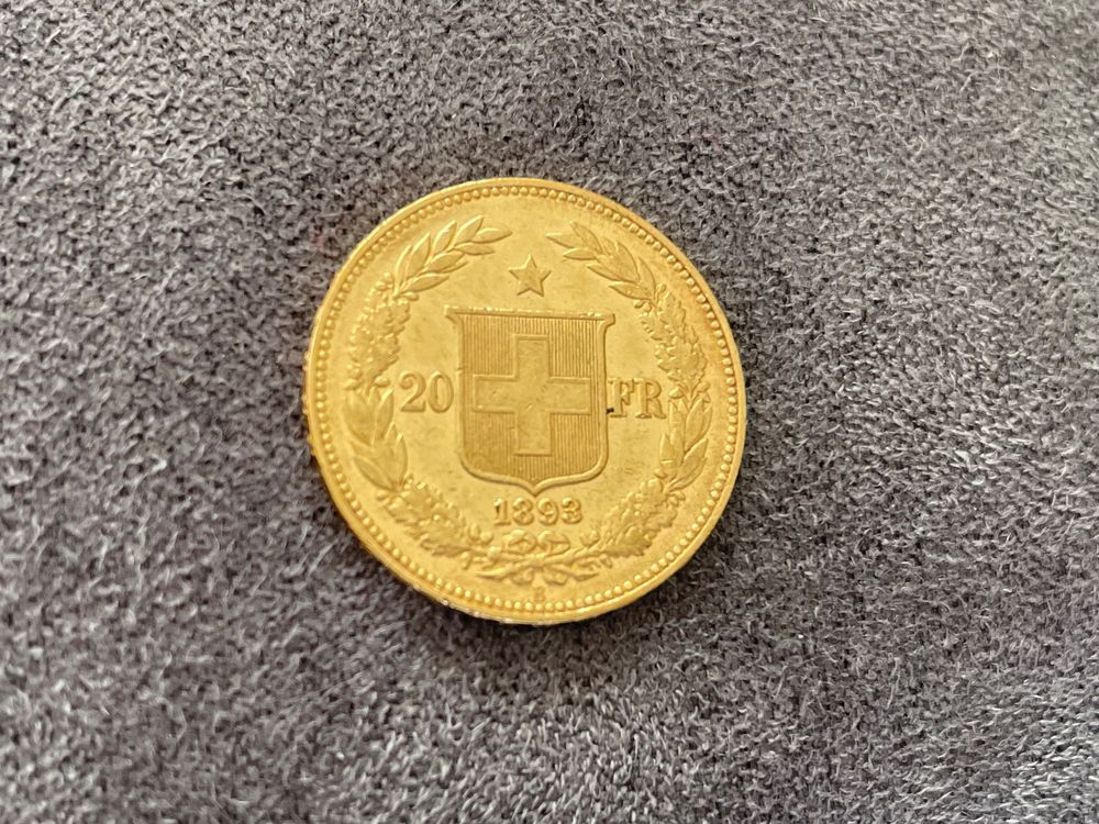 20 Fr. Helvetia 1893 - 0.1 Mio - Stgl. - Sehr RAR | Kaufen auf Ricardo