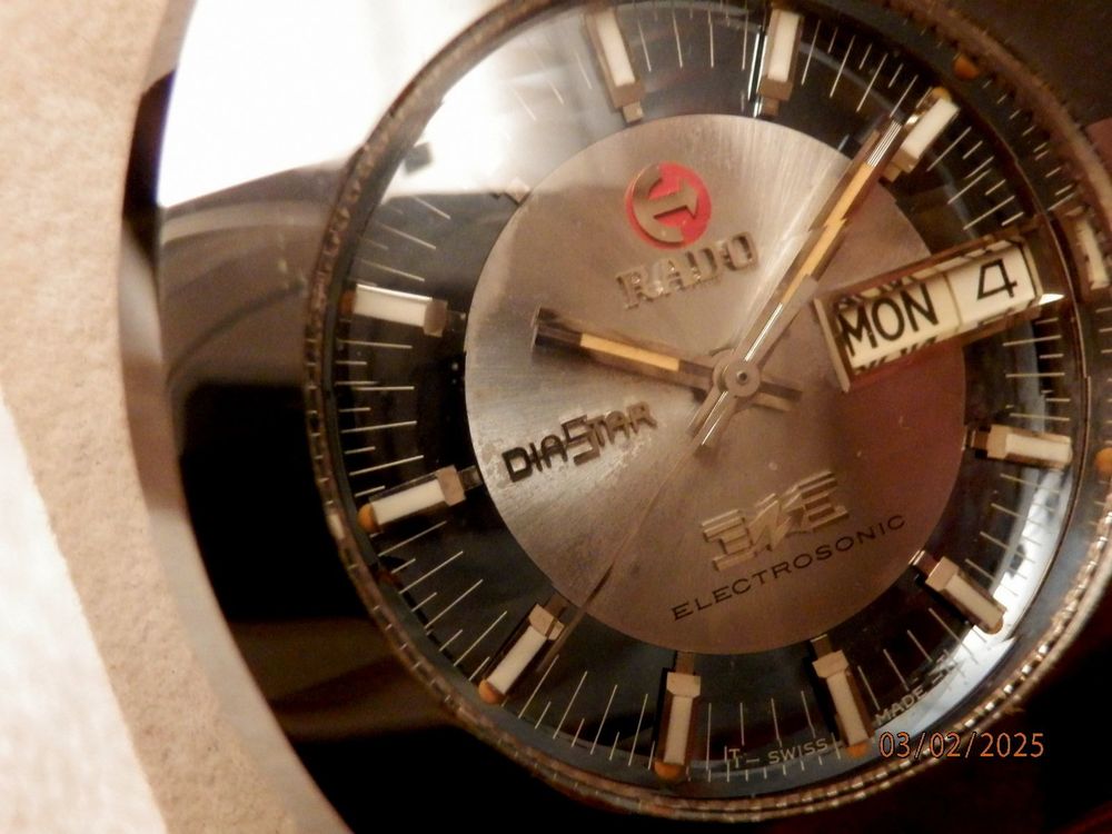 Rado Diastar, Electrosonic, Day Date, 38mm Wolframcarbid, (Gebraucht ...