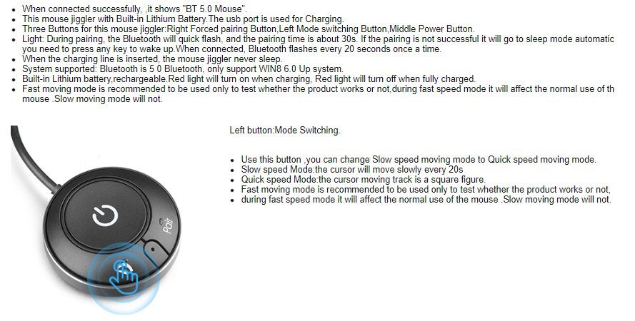 Rii RT909 BLUETOOTH Mouse Jiggler / Mover / Maus Simulator | Kaufen auf ...