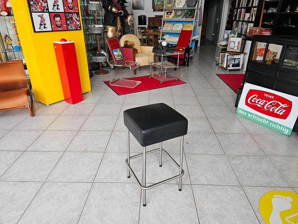 Ikea Stool Julius, Vintage Hocker Leder Metall Richard Clack | Kaufen ...