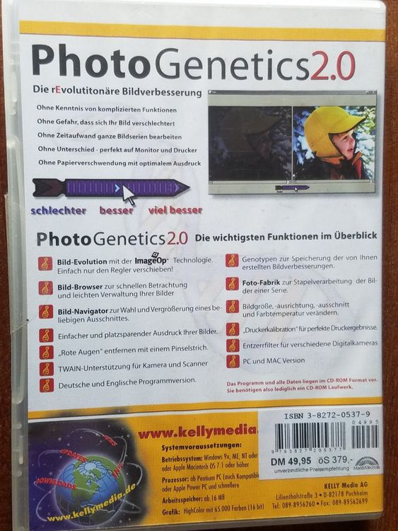 Photo Genetics 2.0 Retro Programm Win XP/98/2000 (Neu und ...