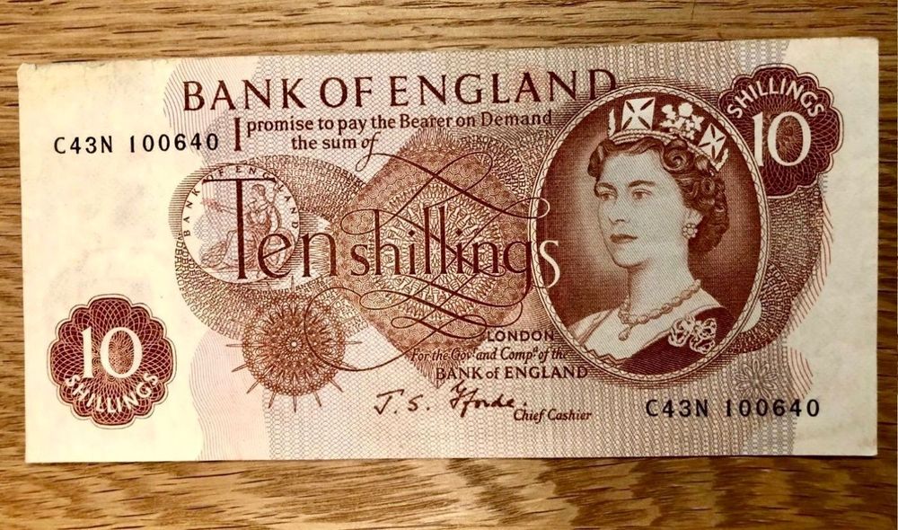 10 Shillings Note von 1970 - England - Englische Banknote | Kaufen auf ...