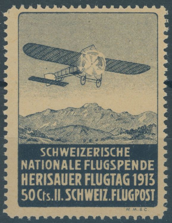 1913 - Flugpost - Vorläufer - Herisau - postfrisch ** (Neu (gemäss Beschreibung)) in ...