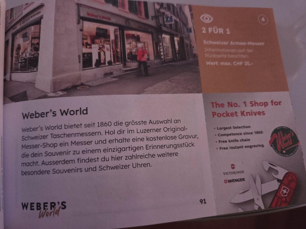 2 für 1 Sackmesser bei Webers World Luzern (Neu (gemäss Beschreibung ...