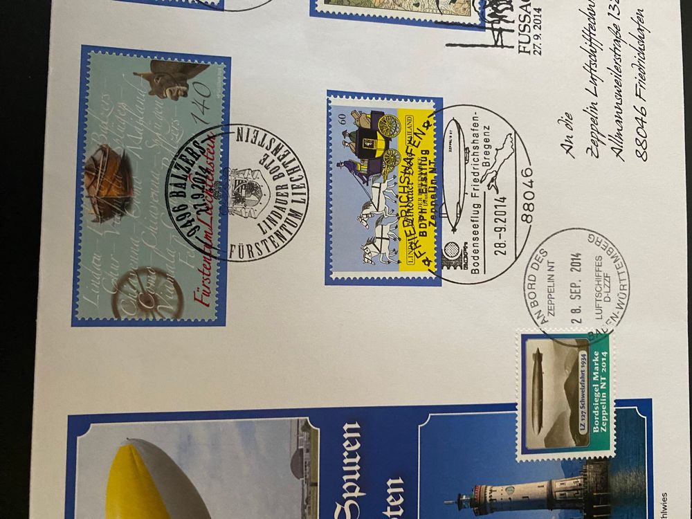 Zeppelin auf Spuren Lindauer Boten 4 Länder mit Bordsiegelma (Neu ...