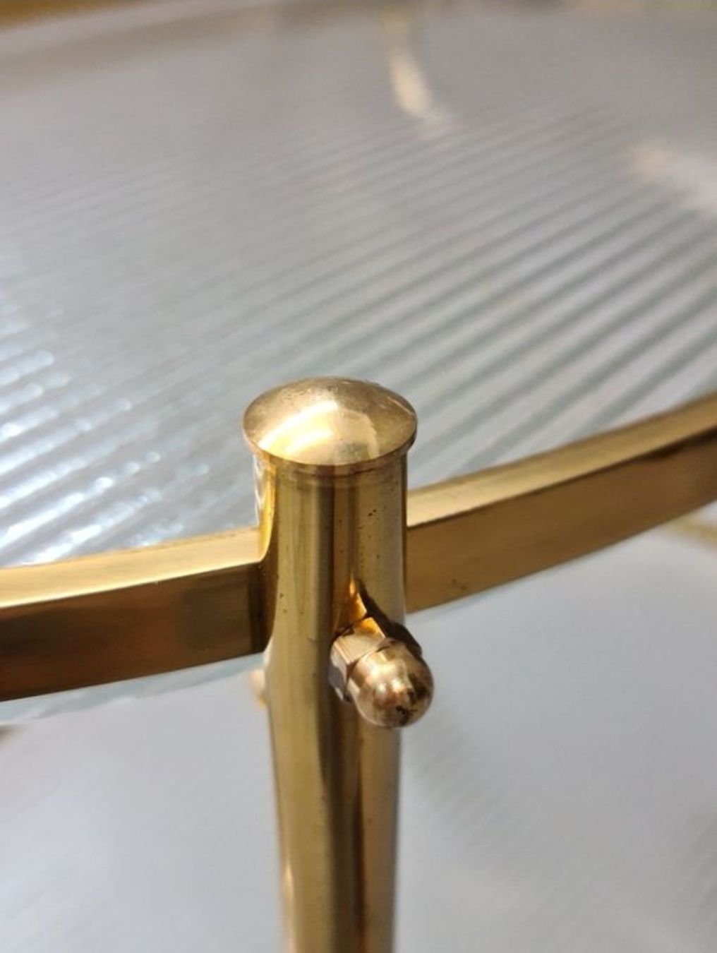 Edler Servierwagen/Barwagen aus Messing und Glas, Vintage (Gebraucht ...