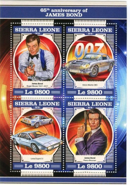 Block James Bond. Pierce Brosnan, Roger Moore. Sierra Leone (Neu und ...