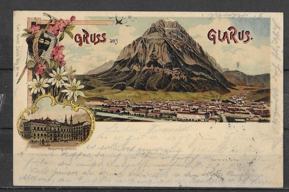 GL Gruss aus Glarus 1901 (Litho) (Gebraucht) in Schocherswil für CHF 9 – mit Lieferung auf ...