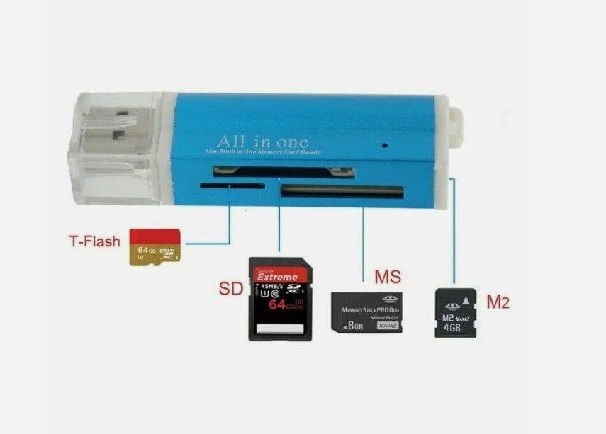 Karten lese gerät TF Card Reader Micro SD MMC M2 USB Stick (Neu (gemäss ...