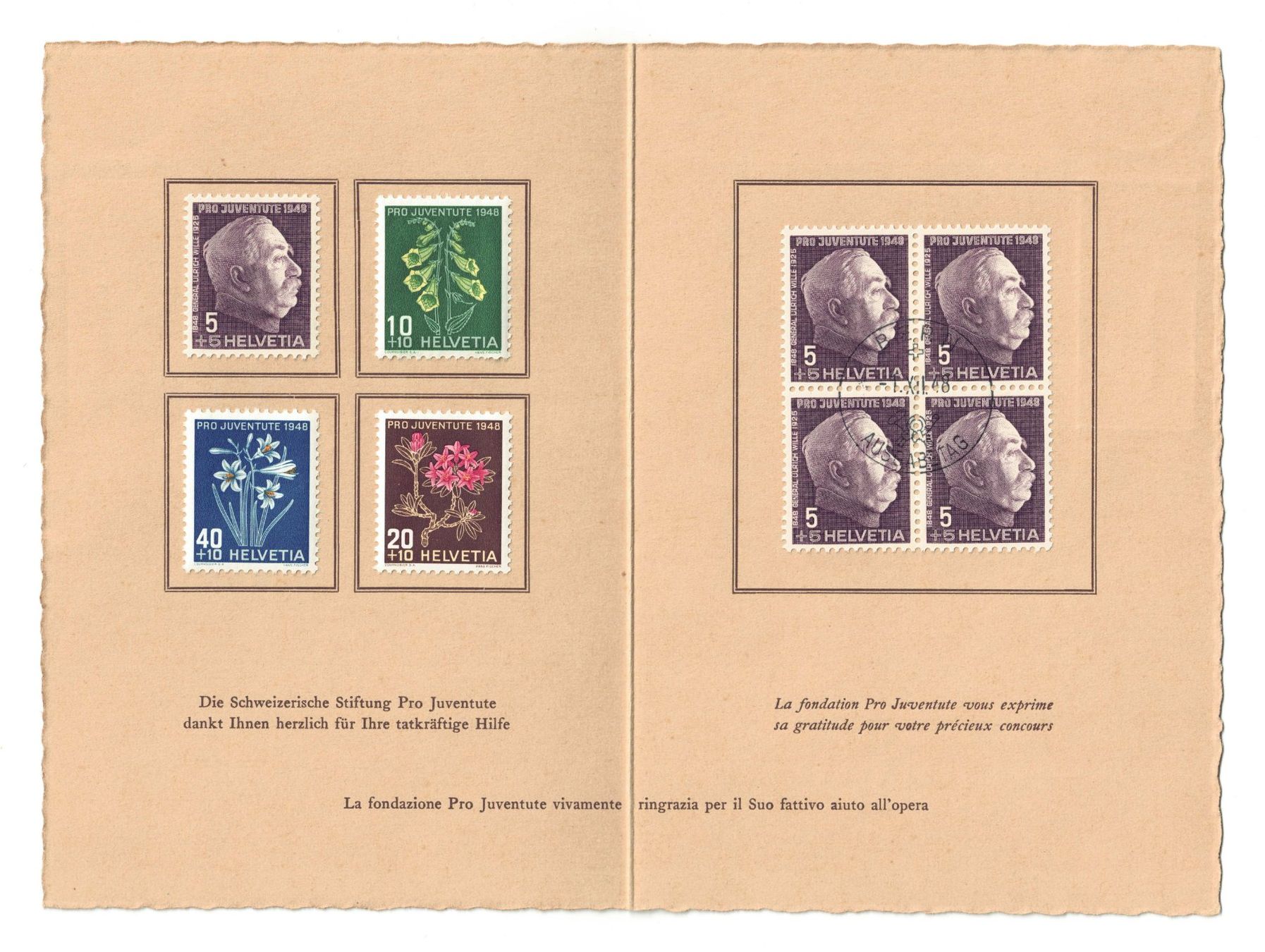 PJ 1948, Geschenk-Folder, ET 01.Dez. + Serie **, Nr. 88 (Gebraucht) in ...