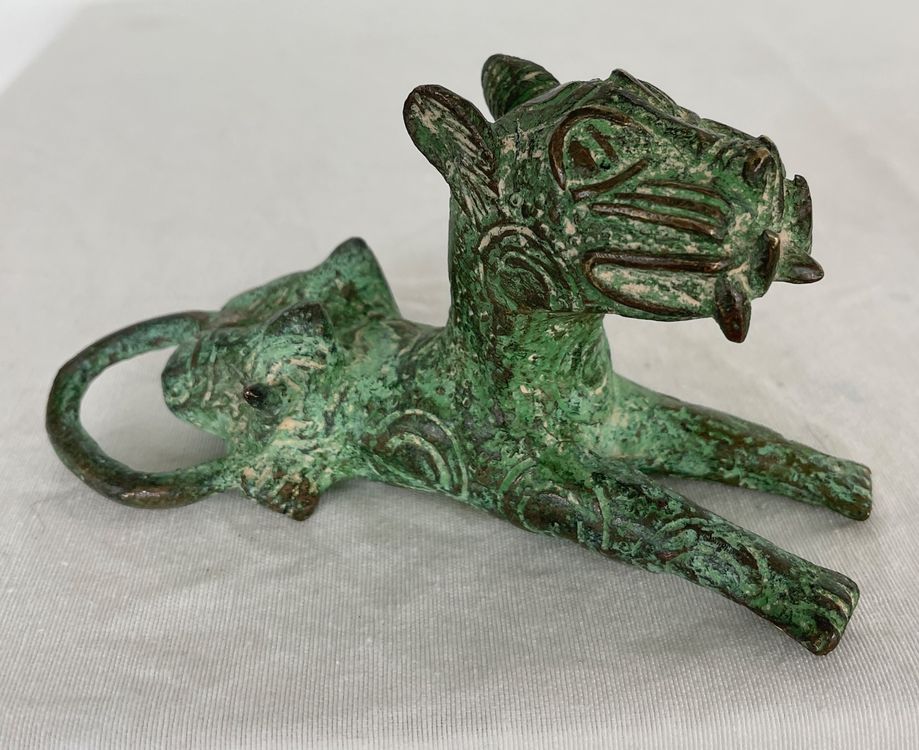 feiner alter Leopard Bronze Benin Länge 14 cm (Gebraucht) in Rüthi (Rheintal) für CHF 85 – mit ...