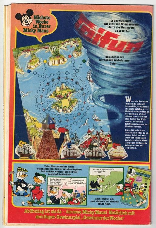 Micky Maus Heft 35/198 + Stundenplan mit Schiebe-Trick (Gebraucht) in ...