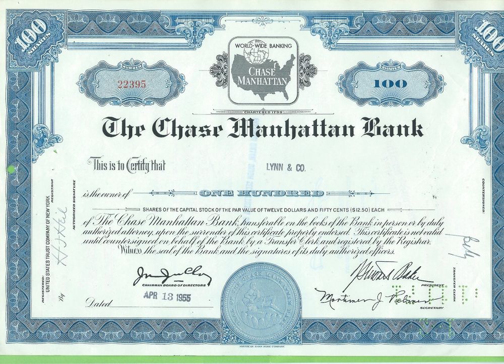 Chase Manhattan Bank 1955 (Gebraucht) in Zürich für CHF 5 – mit ...