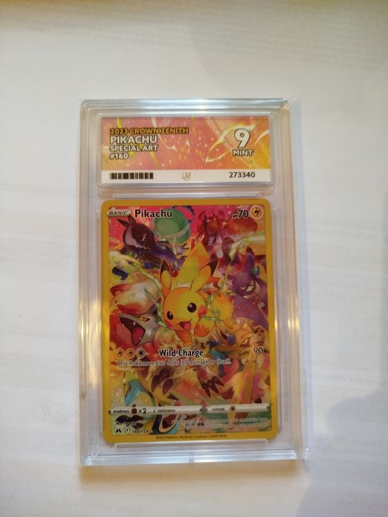 Pikachu #160 Crown Zenith Ace Grading (psa) 9 | Kaufen auf Ricardo