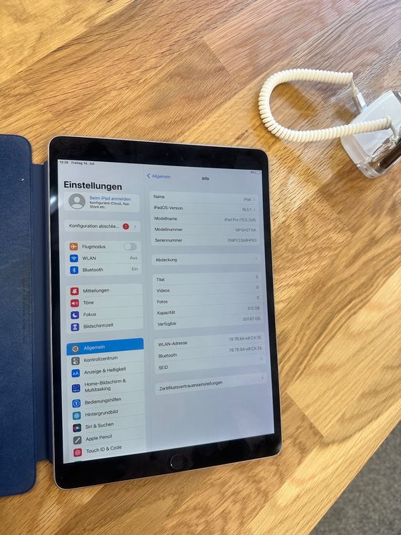 iPad Pro 10,5 Zoll (2017) 512 GB lade Probleme (Gebraucht) in Gränichen ...