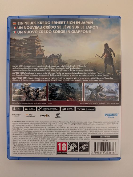 ASSASSIN'S CREED SHADOWS (PS5) (Neu (gemäss Beschreibung)) in Obernau ...