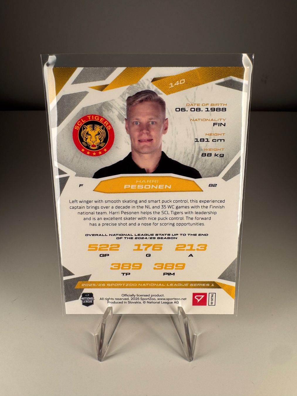 140 Harri Pesonen SCL Tigers SportZoo 2025/26 (Neu (gemäss Beschreibung ...