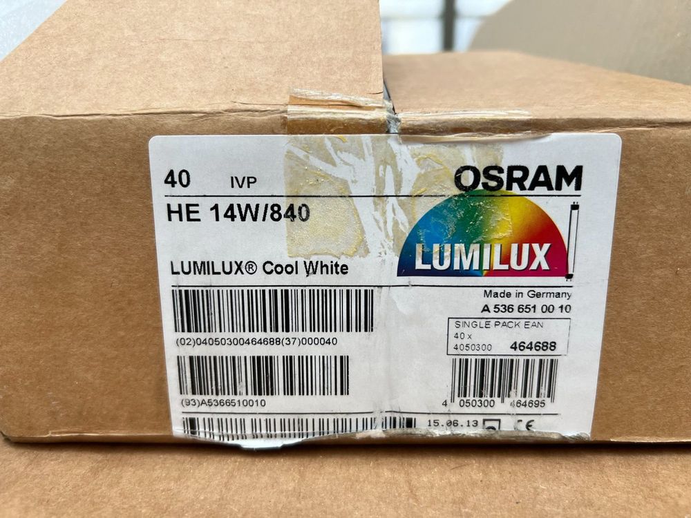 OSRAM LUMILUX HE 14W/840 COOL WHITE (Neu und originalverpackt) in ...