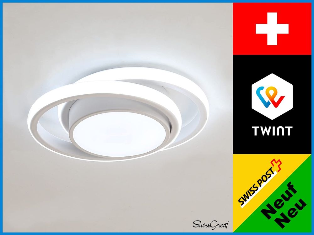 LED Deckenlampe 32W Kaltweiss 2350LM - Deckenleuchte Rund | Kaufen auf Ricardo