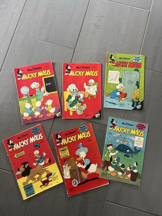 6 Micky Maus Hefte, Jahrgang 1964/65, Rarität, Vintage Kult (Gebraucht ...