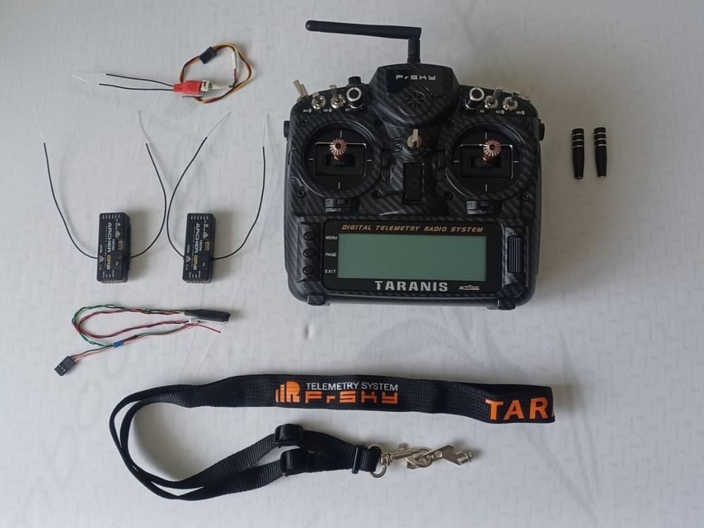 RC Fernsteuerung FrSky Taranis X9D Plus, 3 Empfänger, Sensor (Gebraucht ...