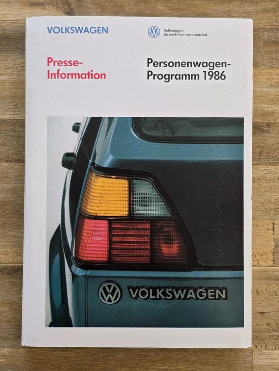 VW Pressemappe - Personenwagenprogramm 1986 mit Fotos (Gebraucht) in ...