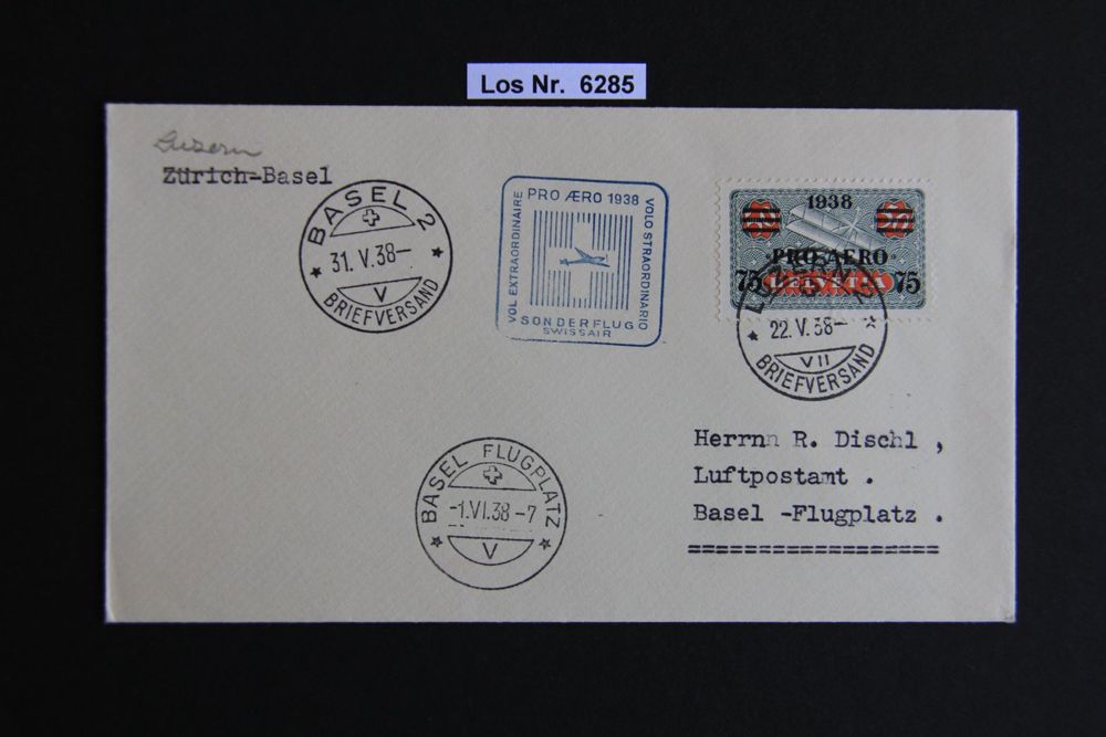 F Pro Aero Brief sauber gestempelt 1938 Los 6285 (Gebraucht) in Volken für CHF 6 – mit Lieferung ...