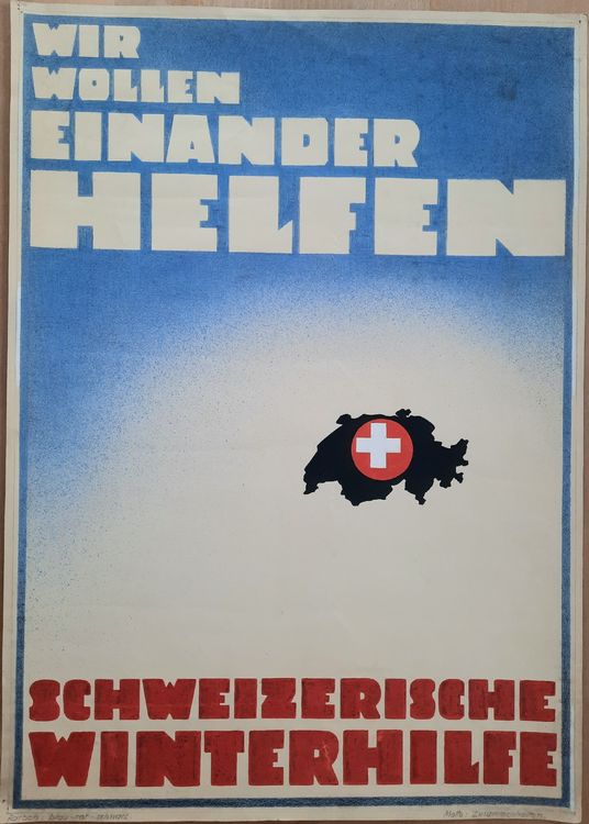 Zeichnung Plakat Original WINTERHILFE 1943 (Gebraucht) in Rheinfelden ...