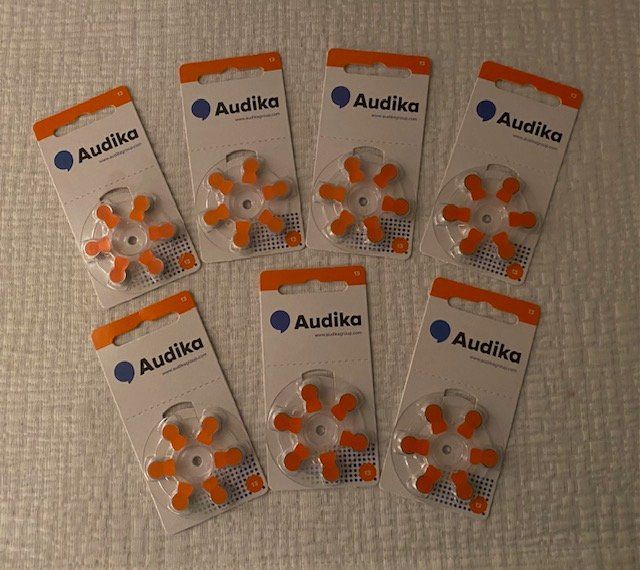7 Pack Audika p 13 Hörgerätebatterien orange, Grösse 13 | Kaufen auf ...