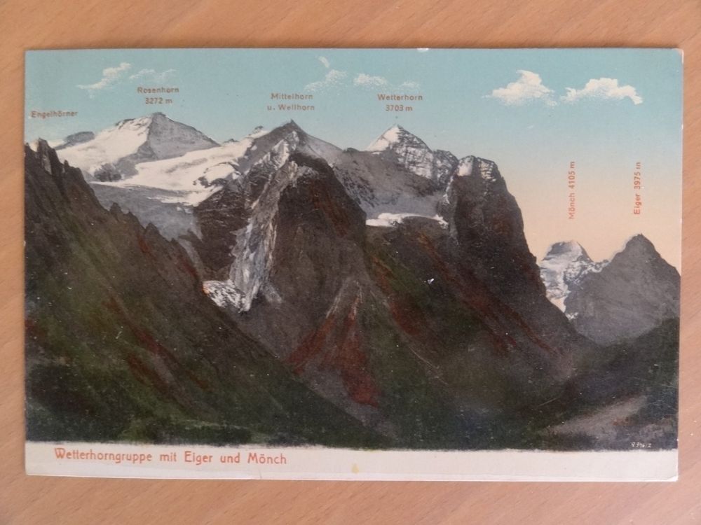 Wetterhorngruppe mit Eiger und Mönch - 1912 (Gebraucht) in St Léonard ...