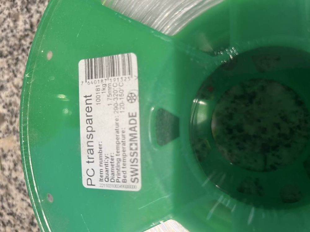 PC transparent Filament (Gebraucht) in Leissigen für CHF 30 – nur ...