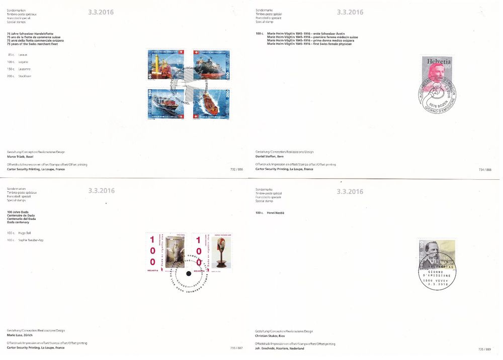 27 Stk. CH Falt-/Sammelblätter "2016" ET (Gebraucht) in Münchwilen AG ...