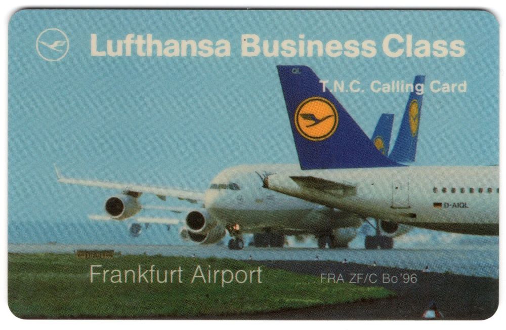Lufthansa - T.N.C. Card vom Frankfurt Airport (Gebraucht) in Eglisau ...