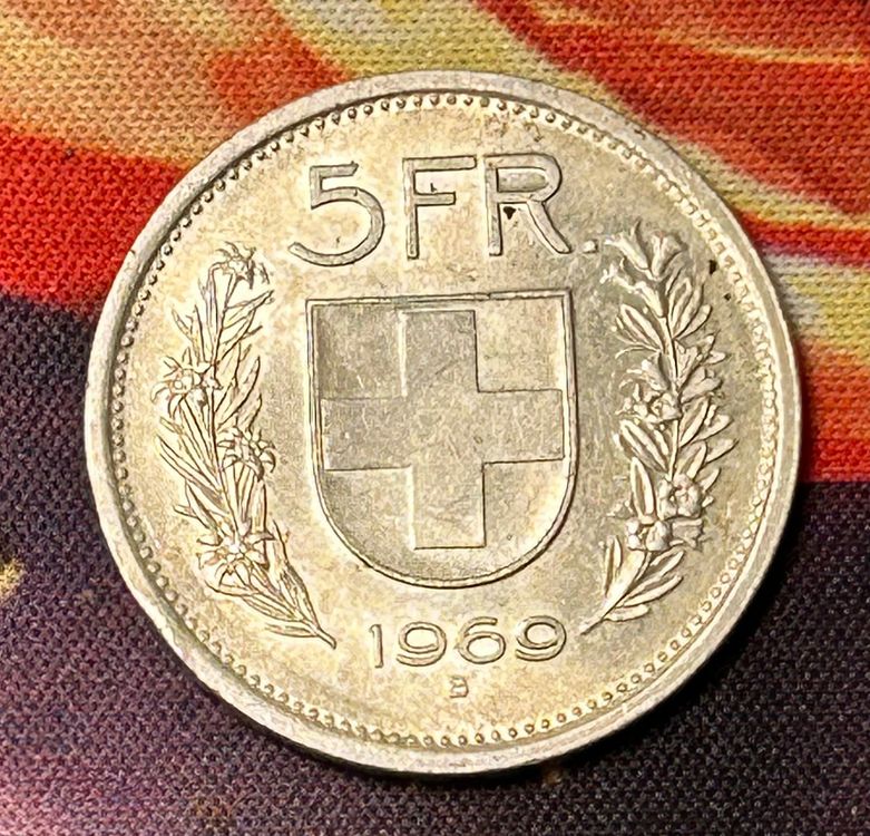 Monnaie suisse de 5frs de 1969 (D'occasion) à Carouge GE pour CHF 8 ...